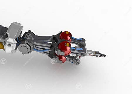 3 Finger Robot Hand, Pointing Stock Illustration - Illustration of ...