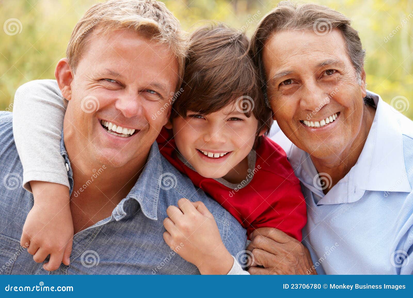 3 generations Hispanic men stock photo. Image of grandchild - 23706780