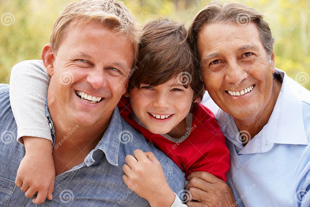 3 generations Hispanic men stock photo. Image of grandchild - 23706780