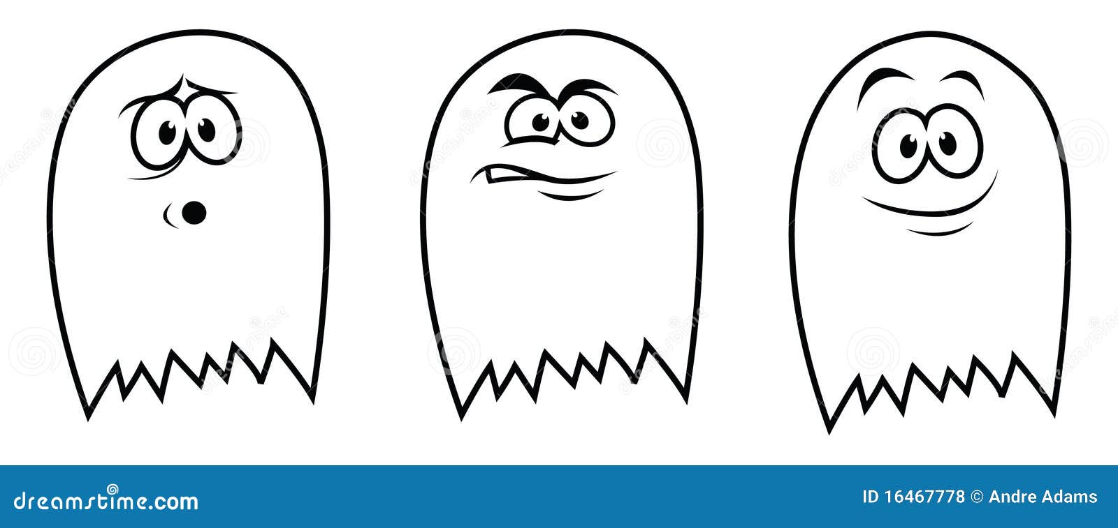 3 ghosts stock illustration. Illustration of scary, confused - 16467778