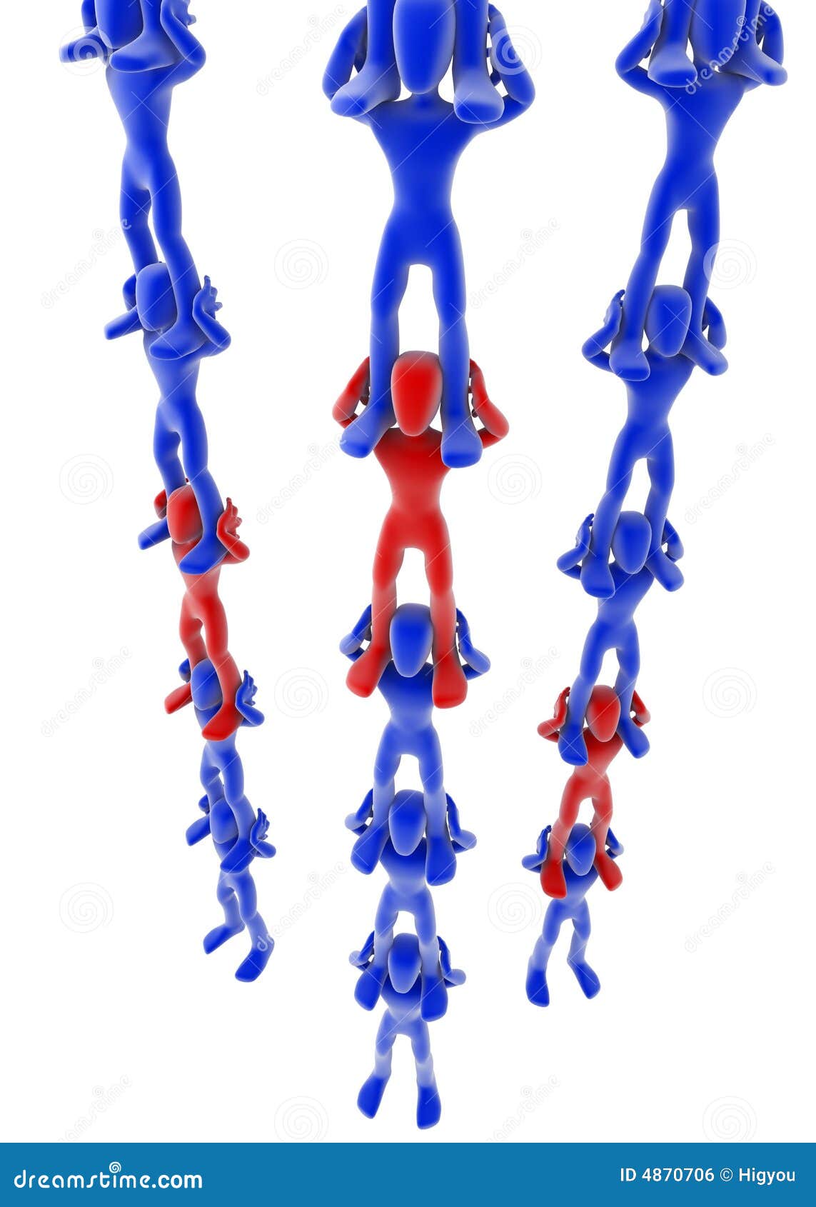 3 Human Ladders stock illustration. Illustration of representing - 4870706