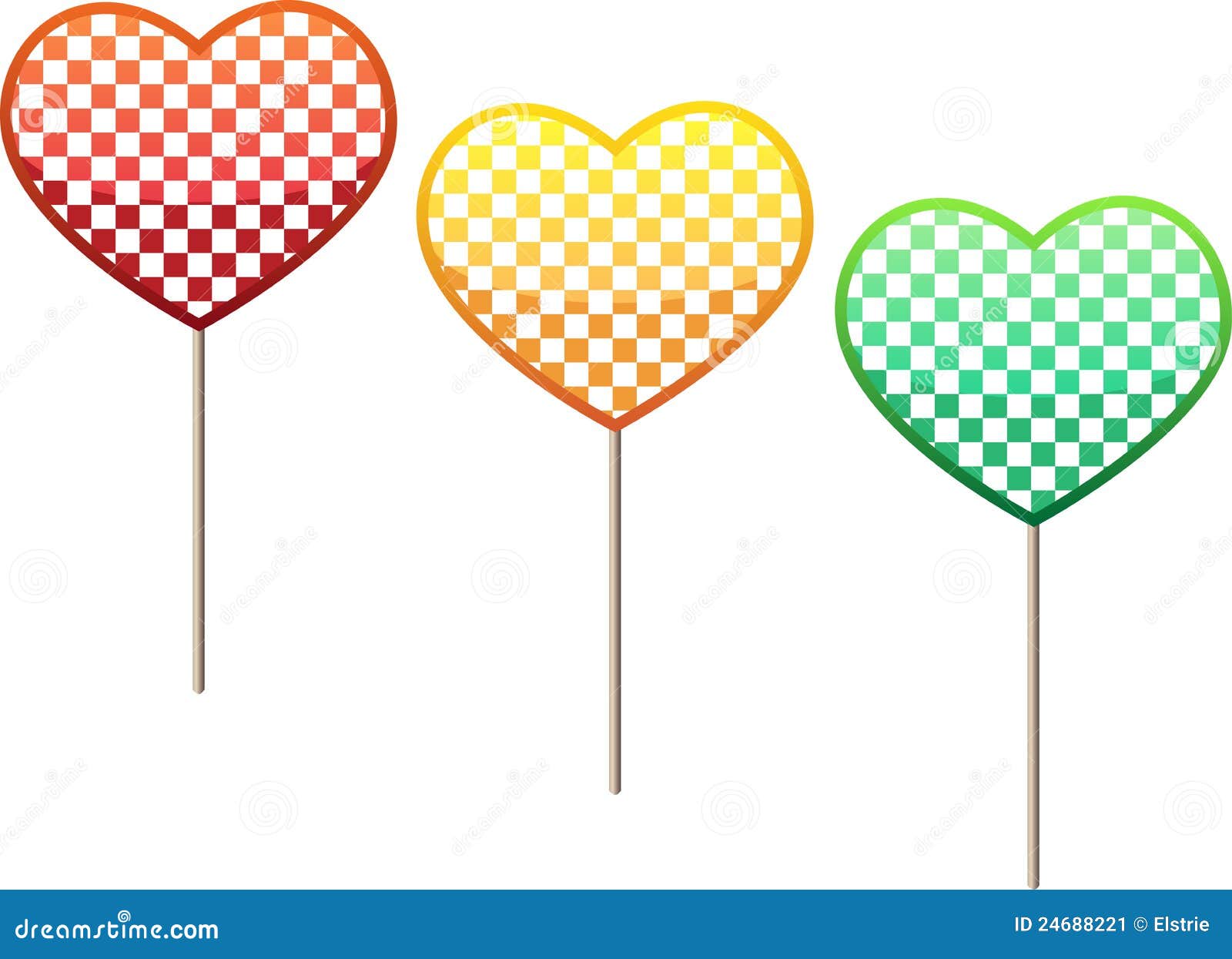 3 lollipops stock illustration. Illustration of love - 24688221