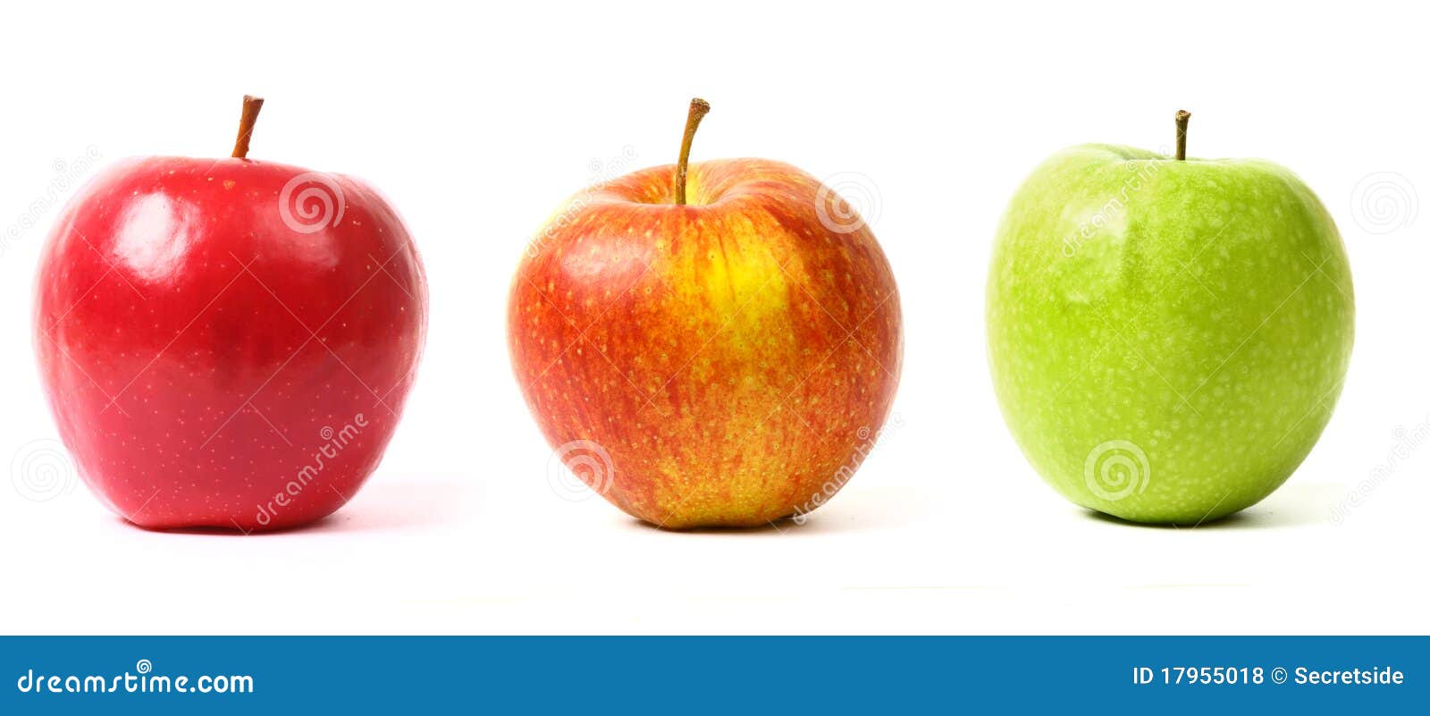 3 manzanas foto de archivo. Imagen de jugo, mercado, blanco - 17955018