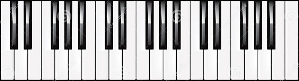 3-octave Piano Keyboard Illustration Stock Vector - Illustration of ...