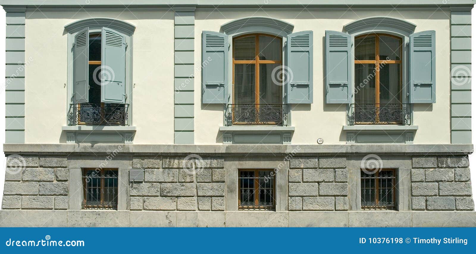 3 Old Windows with Shutters Stock Photo - Image of green, abstract ...