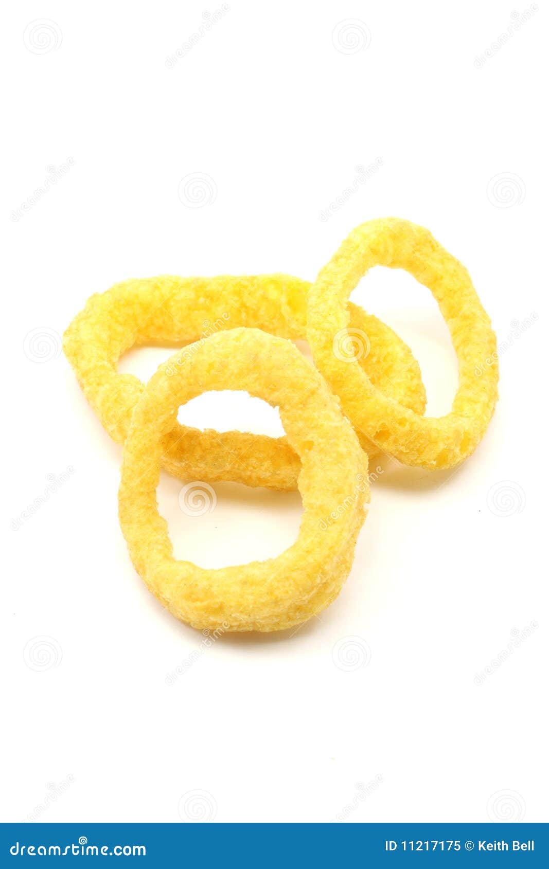 3 Onion Rings snacks stock image. Image of crispy, white - 11217175