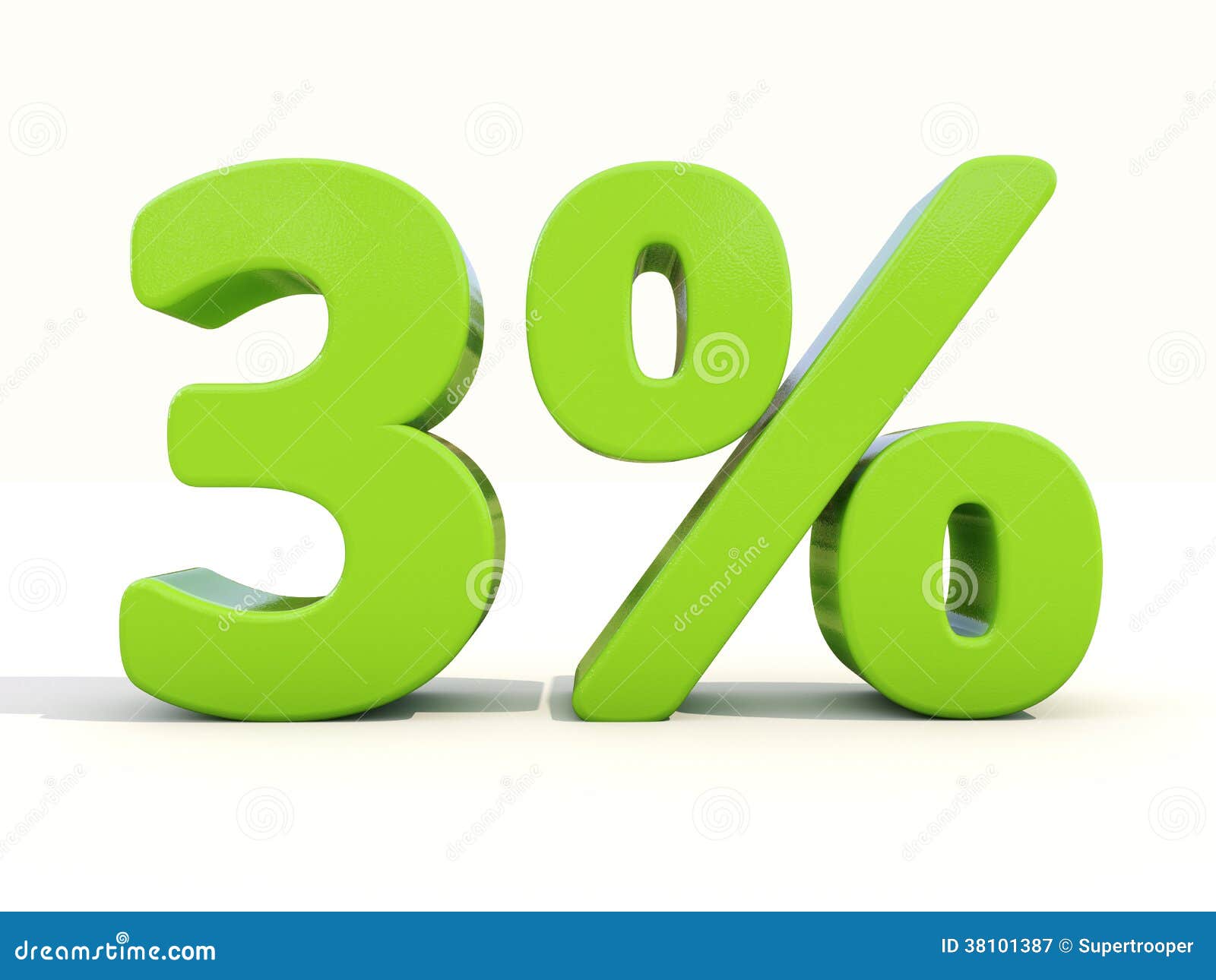 3 Percentage Rate Icon on a White Background Stock Image - Image of ...
