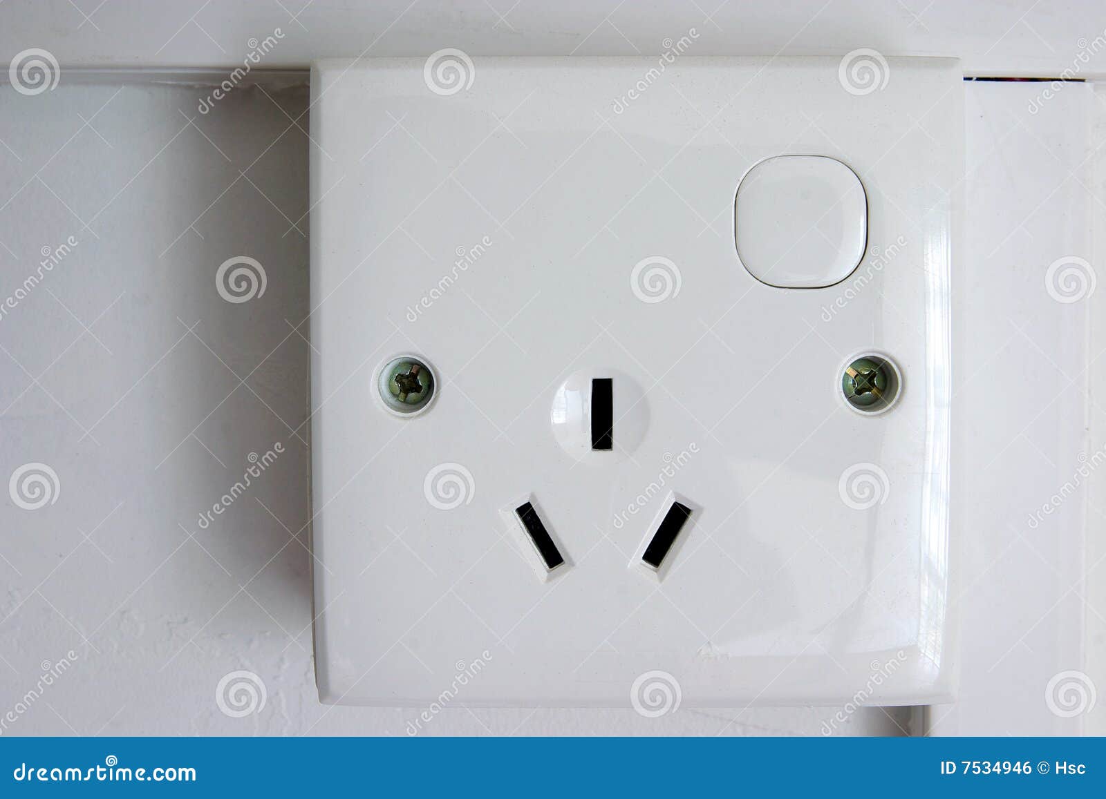 3 pin plug socket stock photo. Image of electric, render - 7534946