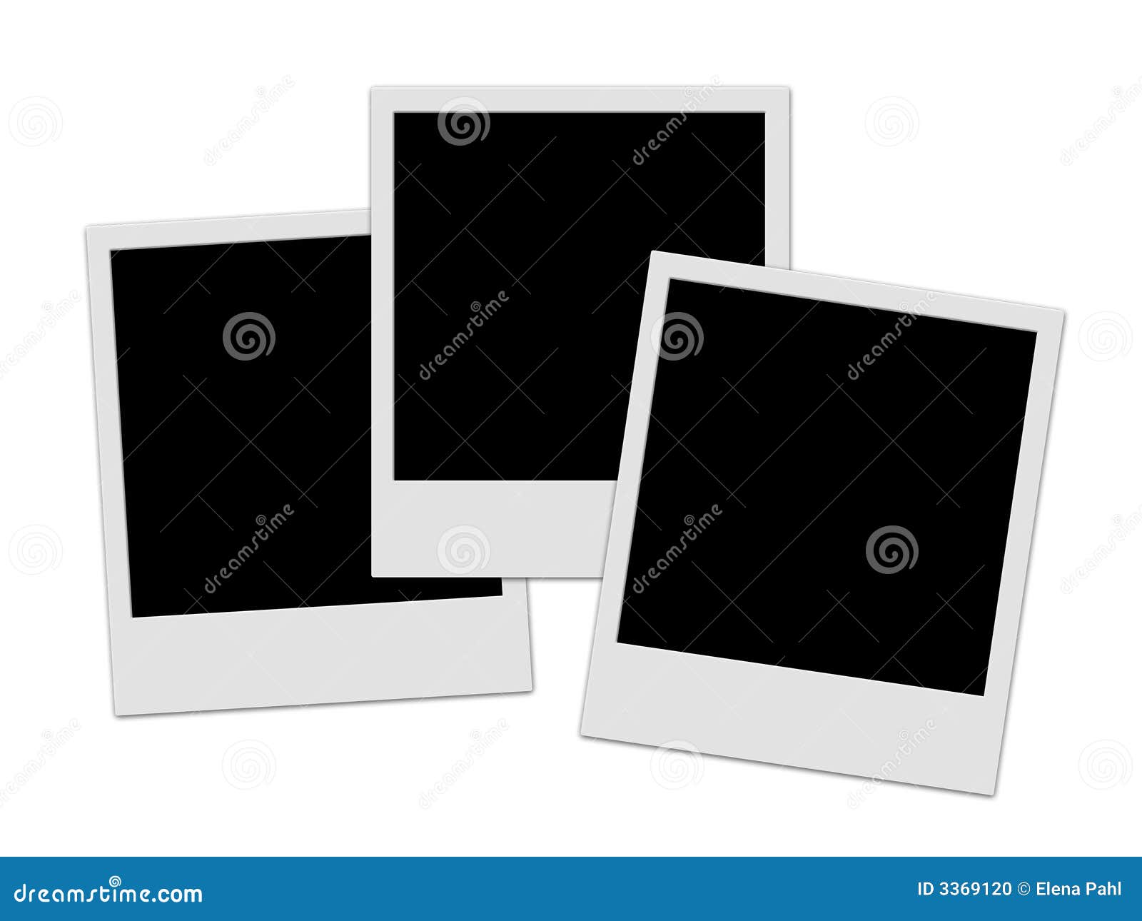 3 polaroids stock illustration. Illustration of artistic - 3369120