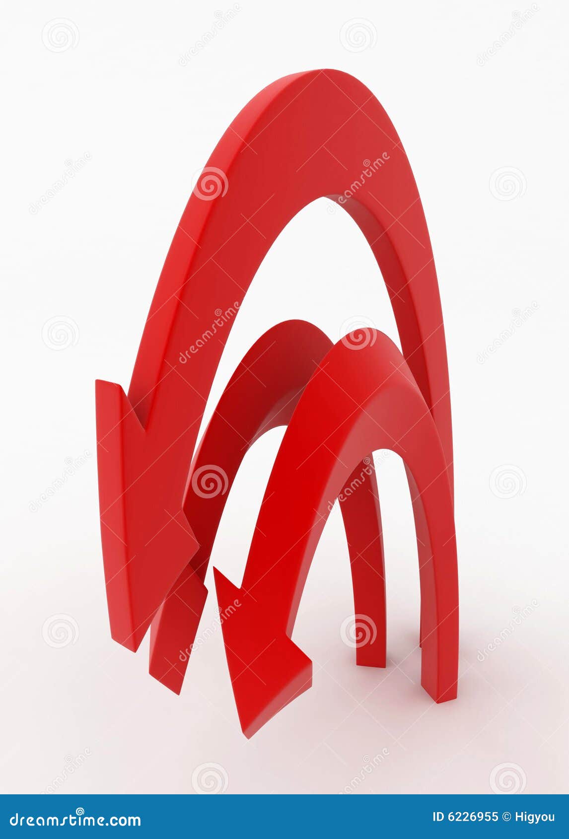 3 Red Arrow Arch stock illustration. Illustration of arch - 6226955