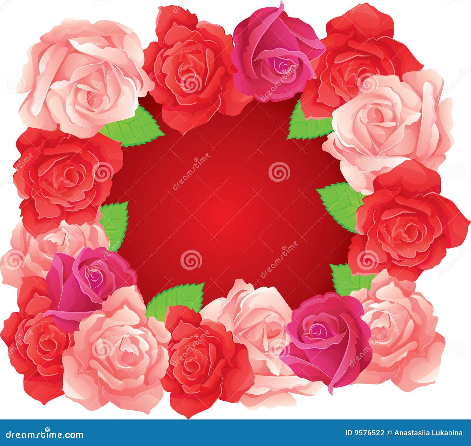 3 roses stock vector. Illustration of banner, decoration - 9576522