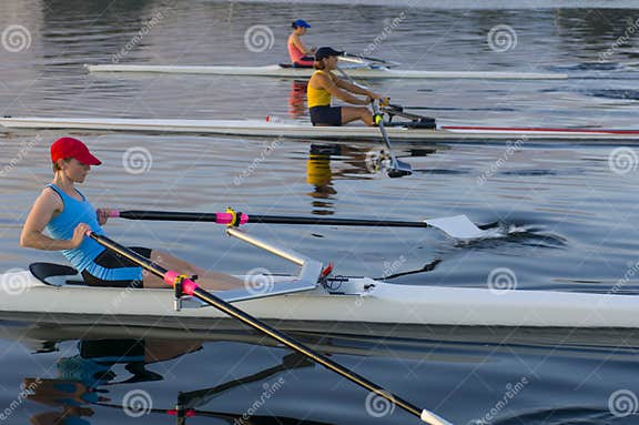 3 Rowers stock image. Image of fitness, hobby, motivation - 7061313