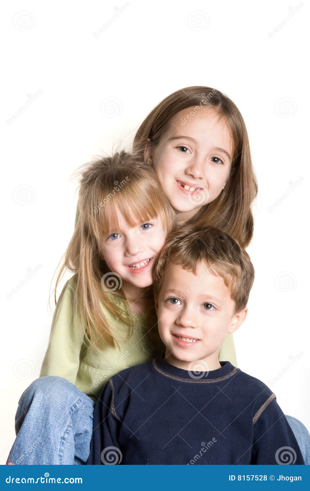 3 siblings stock photo. Image of childhood, cute, close - 8157528