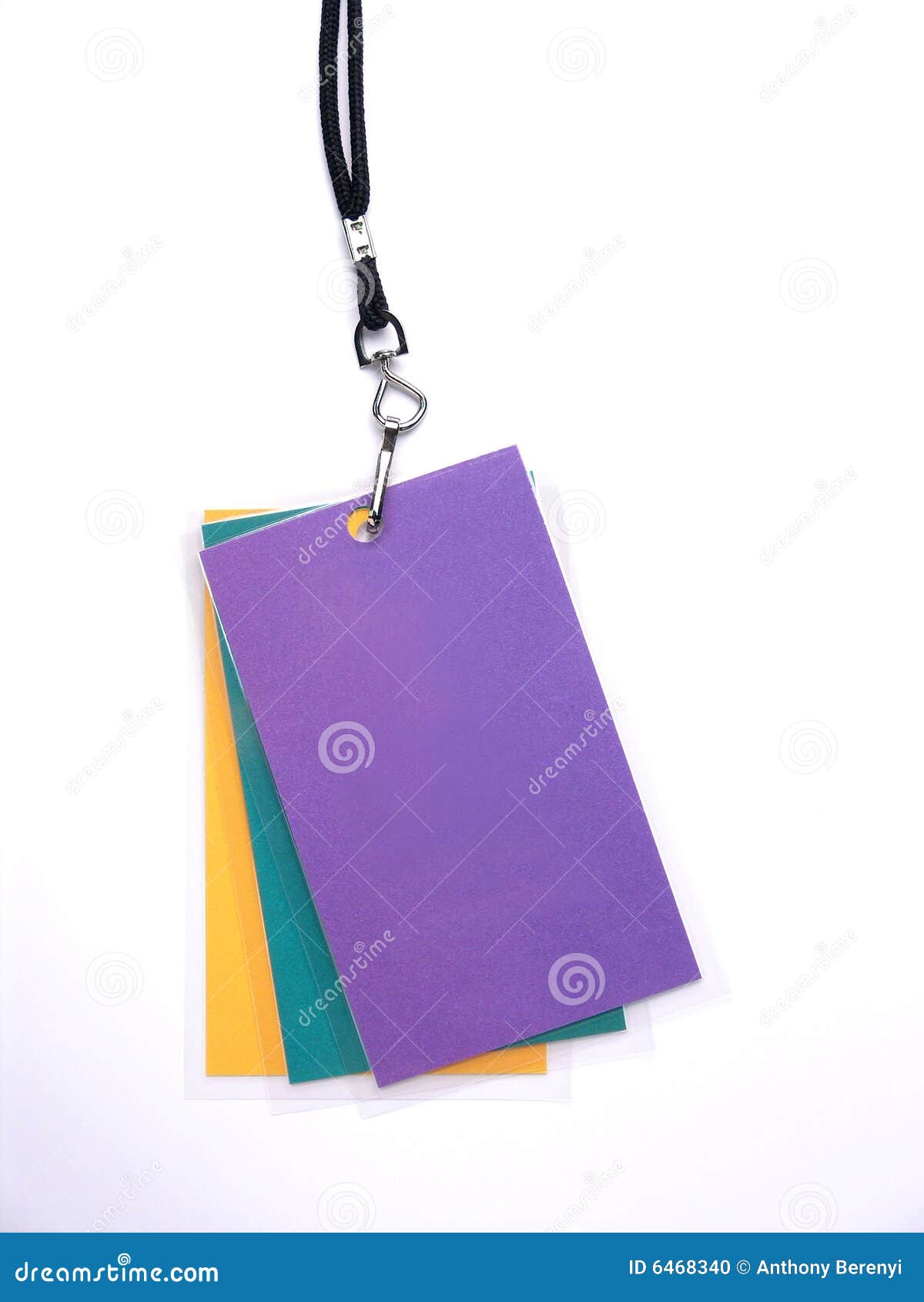 3 Stacked Credential Passes Stock Photo - Image of security, identify ...