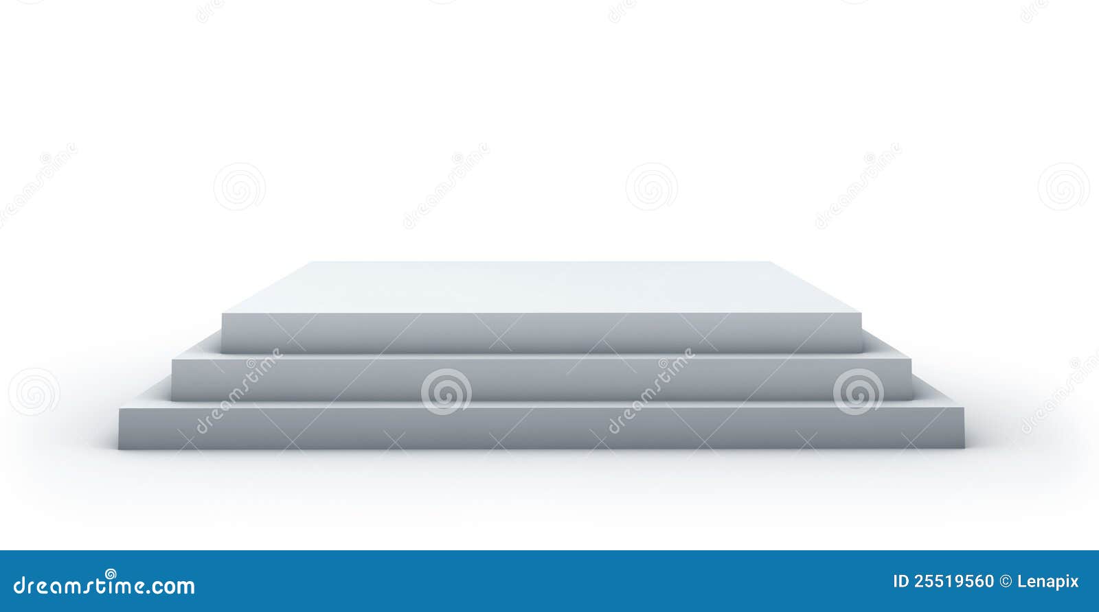3 Steps Empty Square Podium Stock Illustration - Illustration of ...