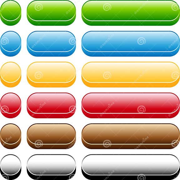 3 Style Button Set stock vector. Illustration of banner - 23622530