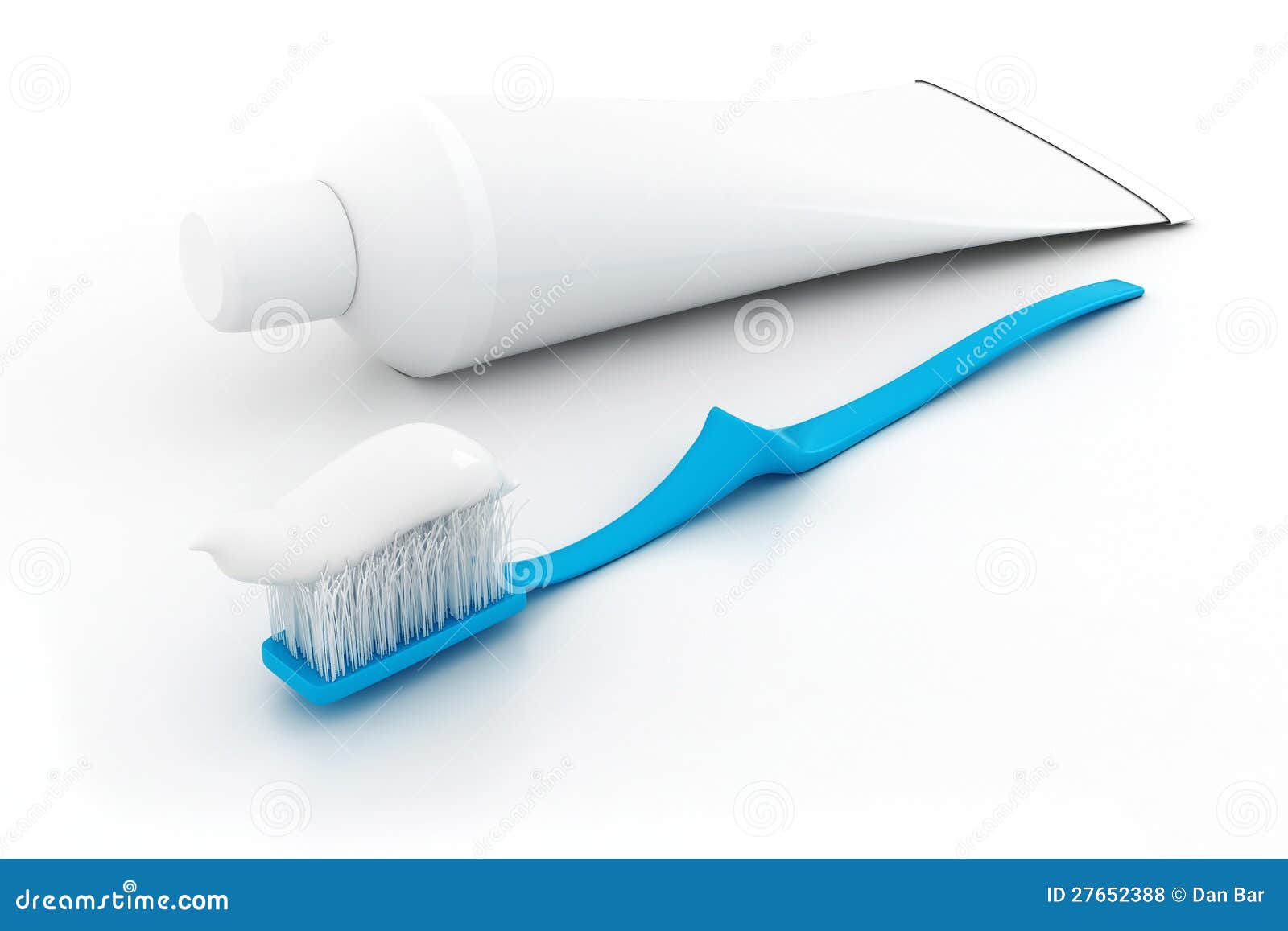 3 Tooth Brush and Tooth Paste Stock Illustration - Illustration of ...