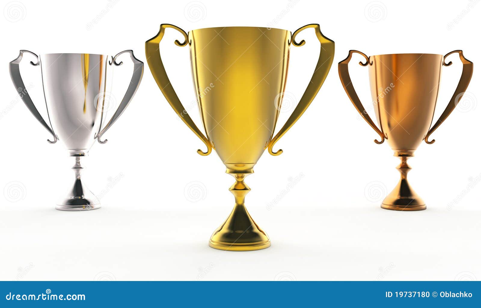3 trophies stock illustration. Illustration of prize - 19737180