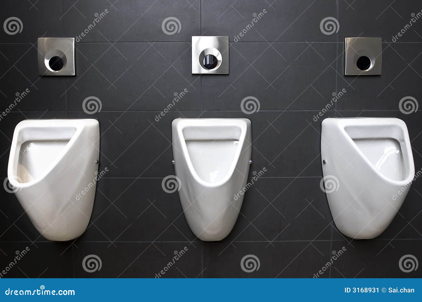 Urinals For Men To Urinate And Hand Washing Point In The Male Toilet At ...