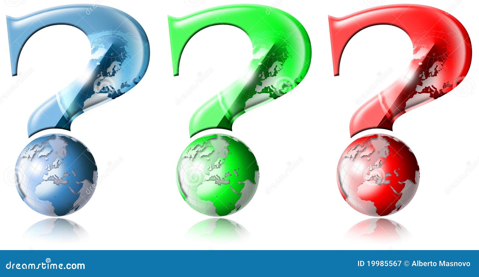 3 Why global questions stock illustration. Illustration of blue - 19985567