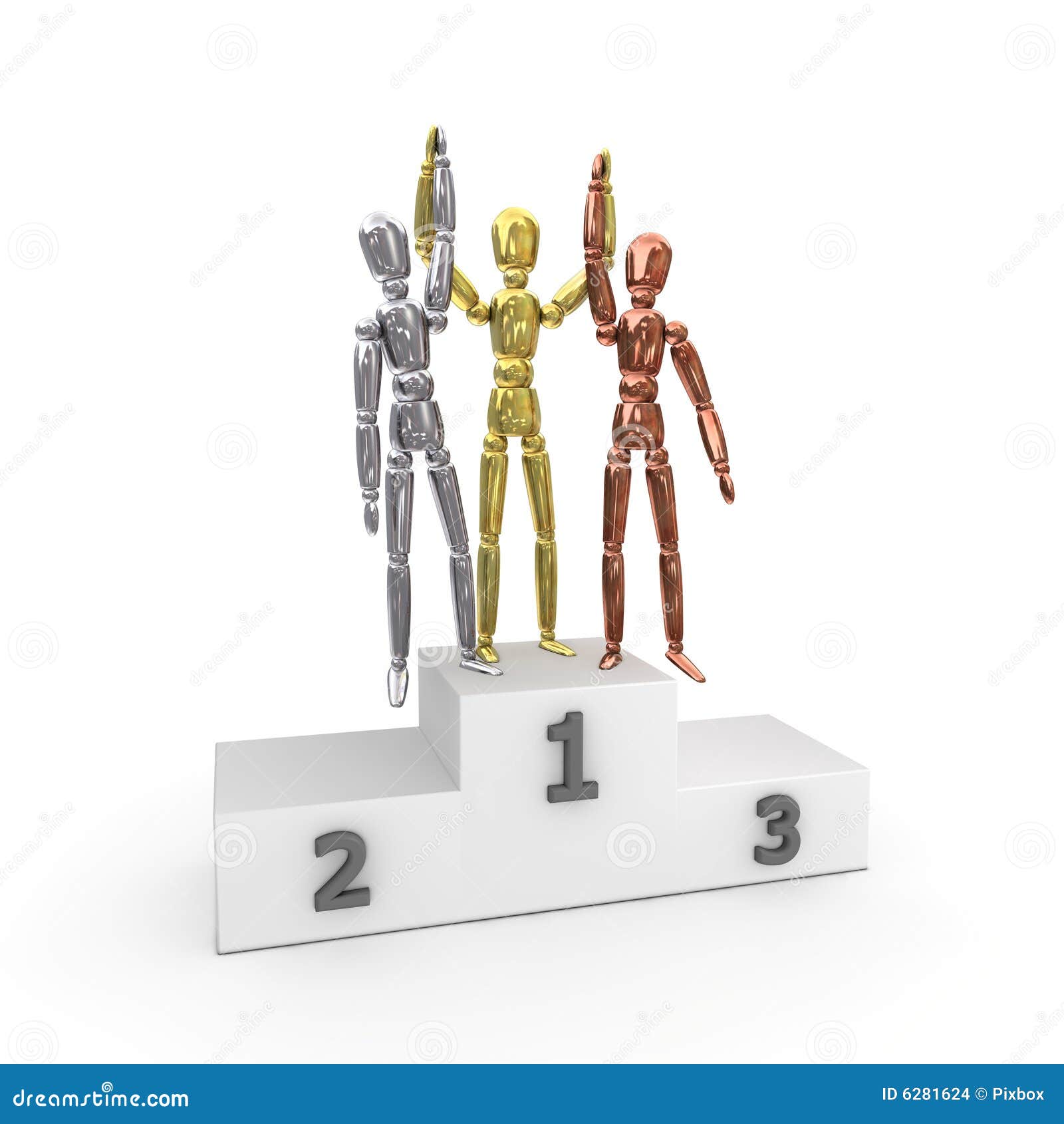 3 Winners Gold, Silver, Bronze Stock Illustration - Illustration of ...
