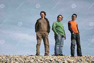 3 young men posing stock image. Image of horizontal, group - 4483641