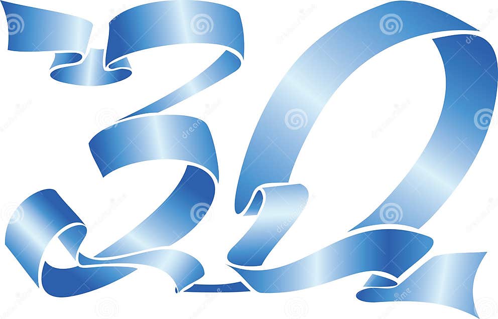 30 blue ribbon stock vector. Illustration of ornament - 3475322