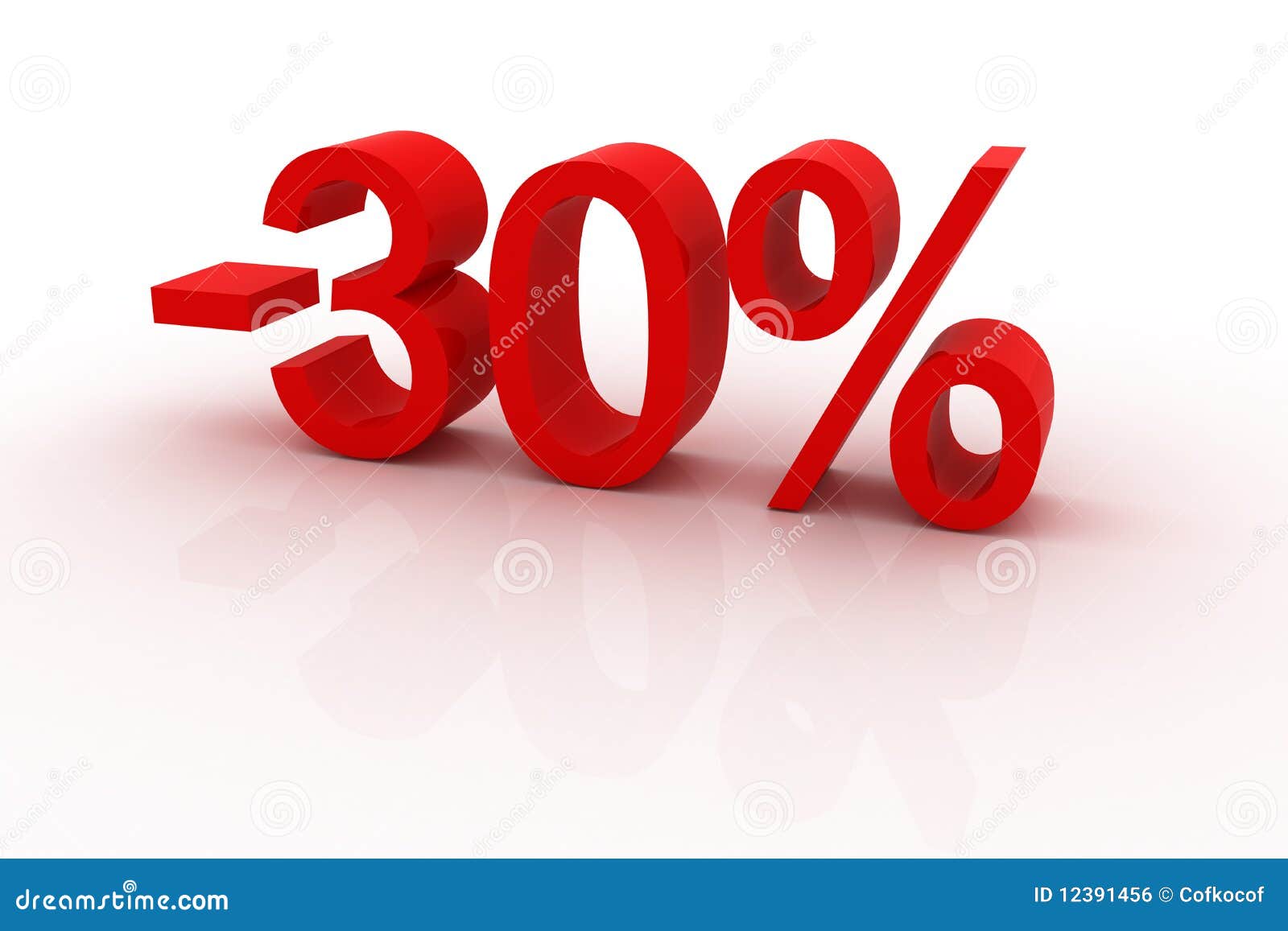 30 percent discount stock illustration. Illustration of number - 12391456