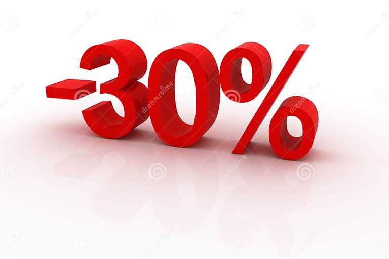 30 percent discount stock illustration. Illustration of number - 12391456