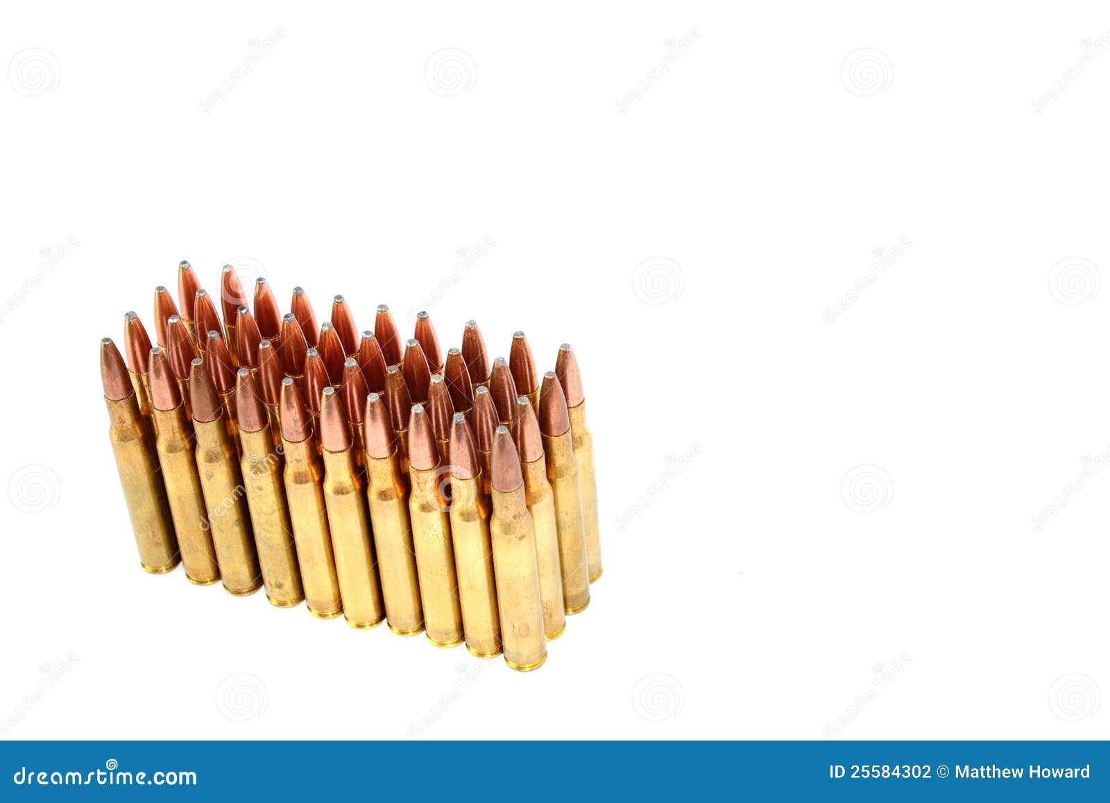 .306 Caliber Rifle Ammo stock photo. Image of cartridge - 25584302