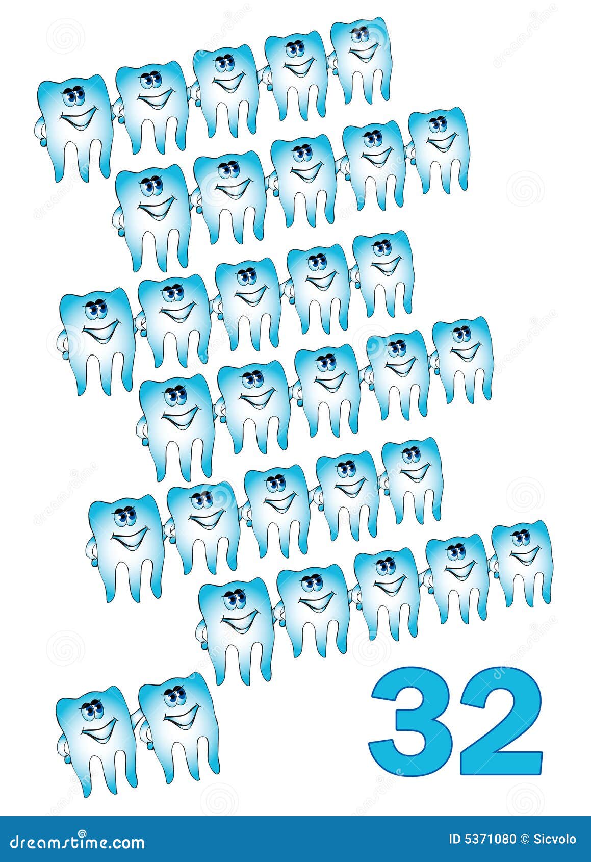32 teeths stock illustration. Illustration of health, smile - 5371080