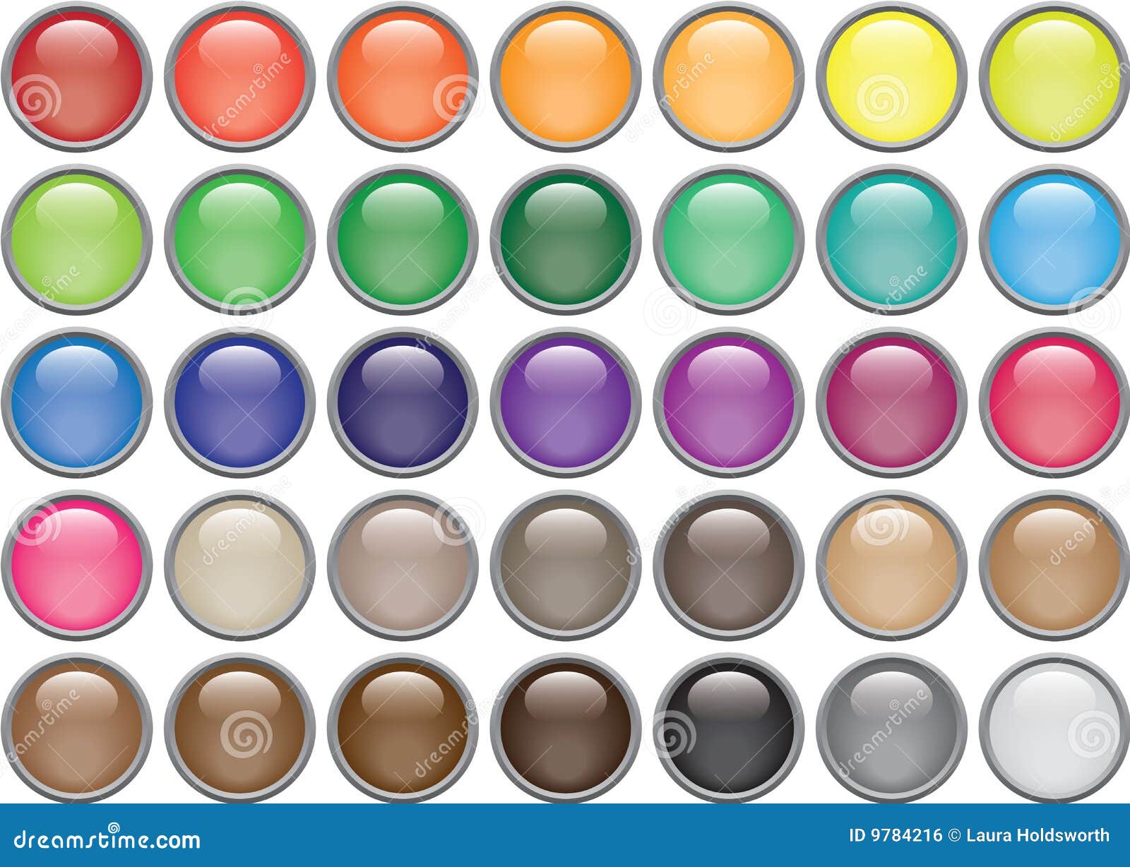 35 Rimmed Round Glass Buttons Stock Illustration - Illustration of ...