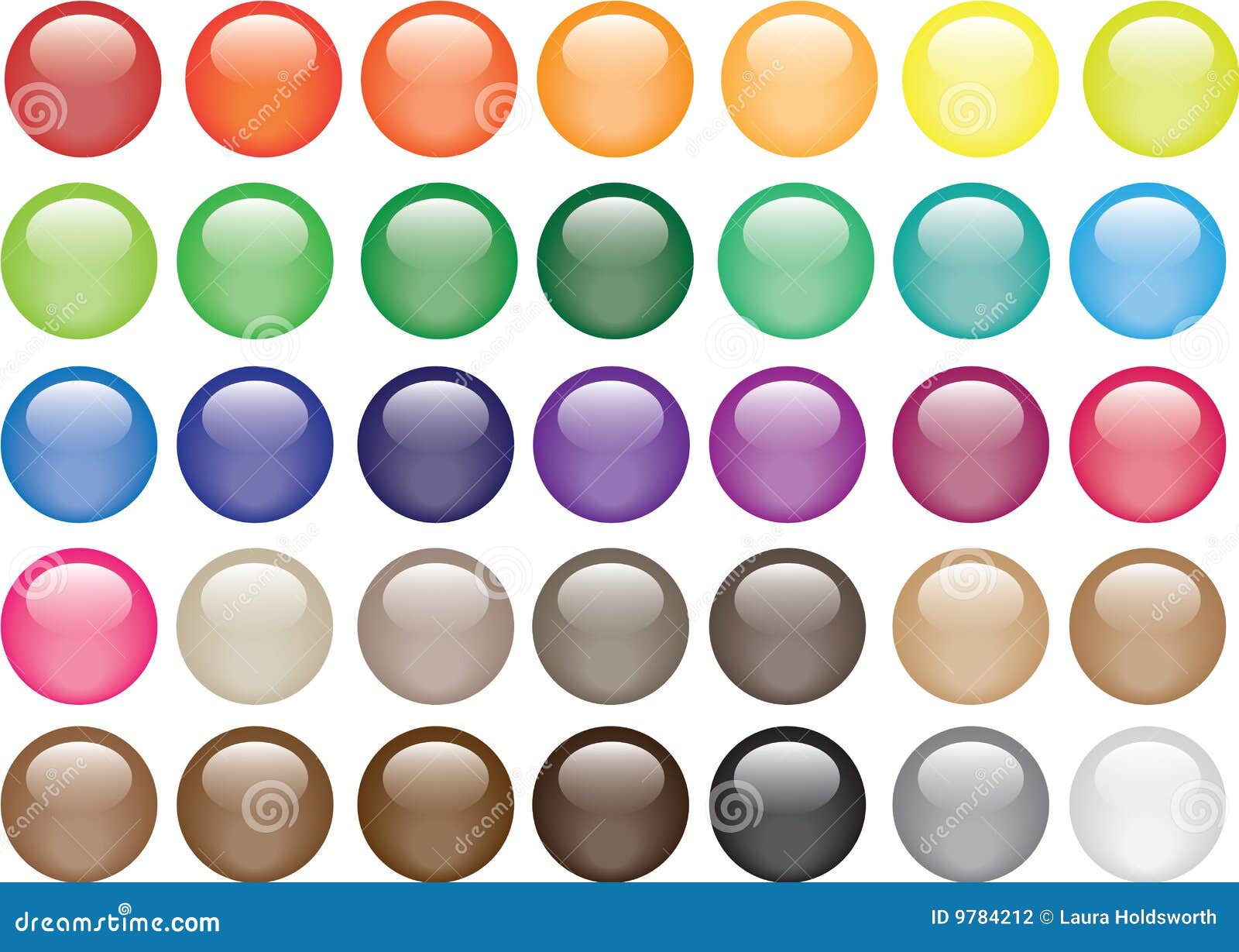 35 Round Glass Buttons stock illustration. Illustration of bright - 9784212