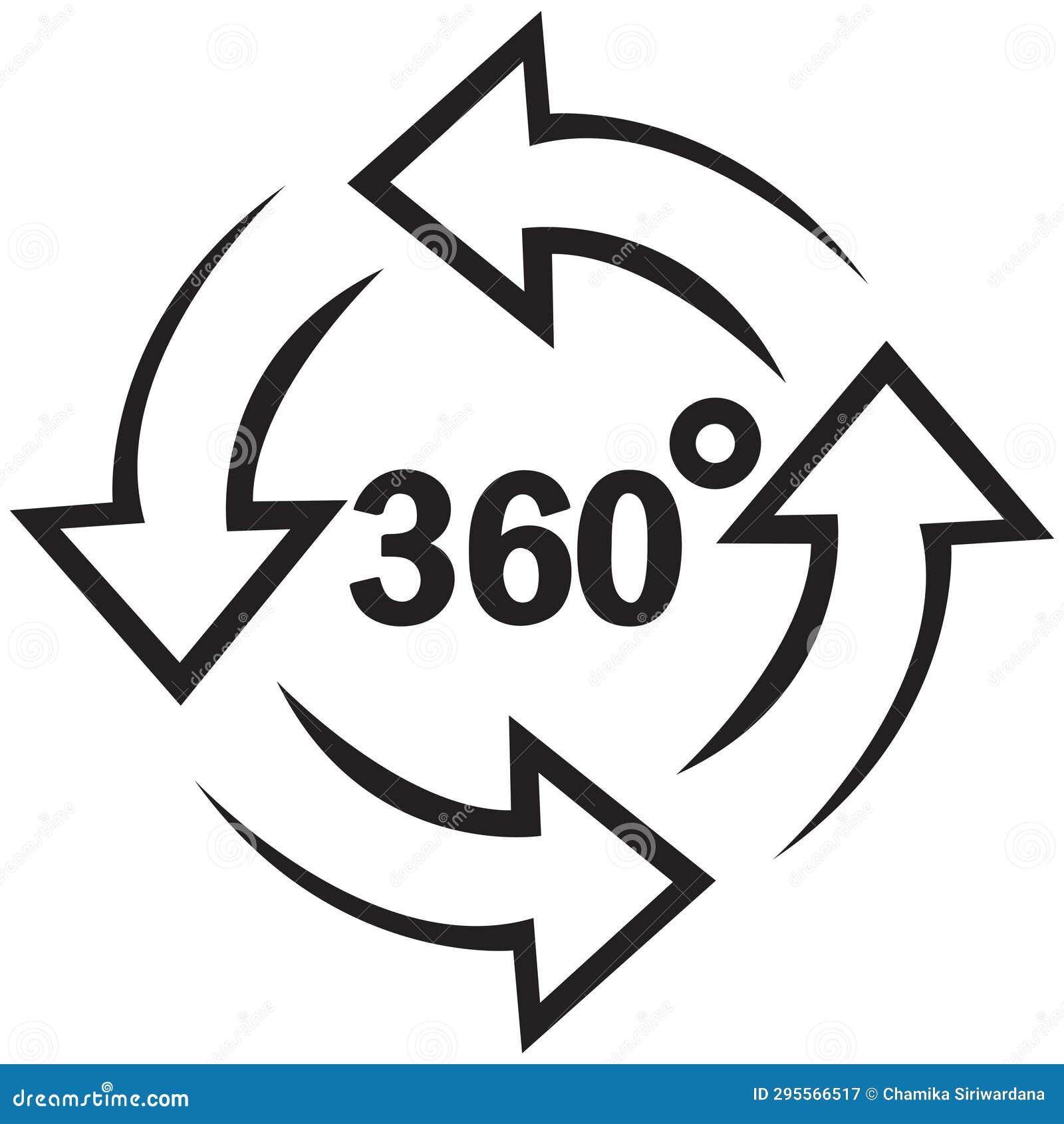 360 degree views icon stock vector. Illustration of math - 295566517