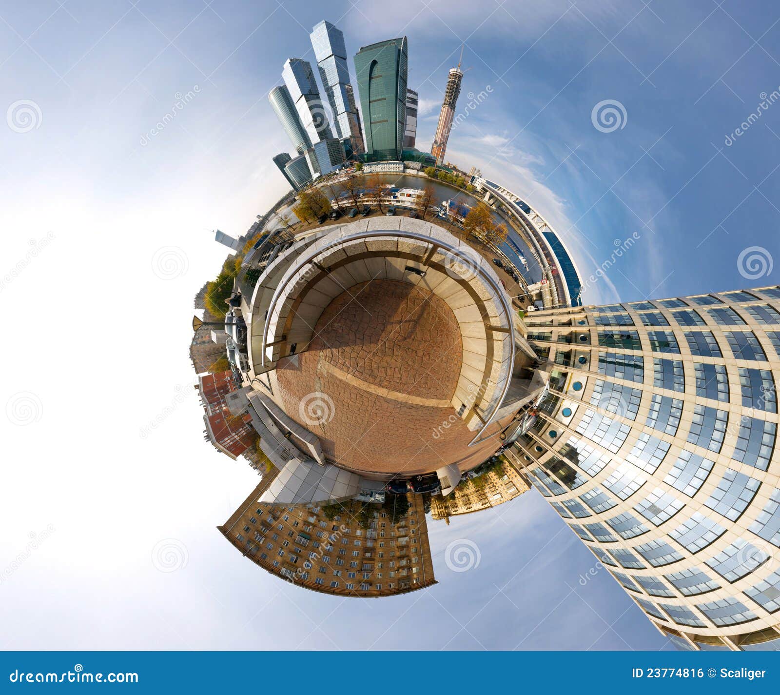 360 Graus De Panorama Da Moscovo-cidade Foto de Stock - Imagem de ...