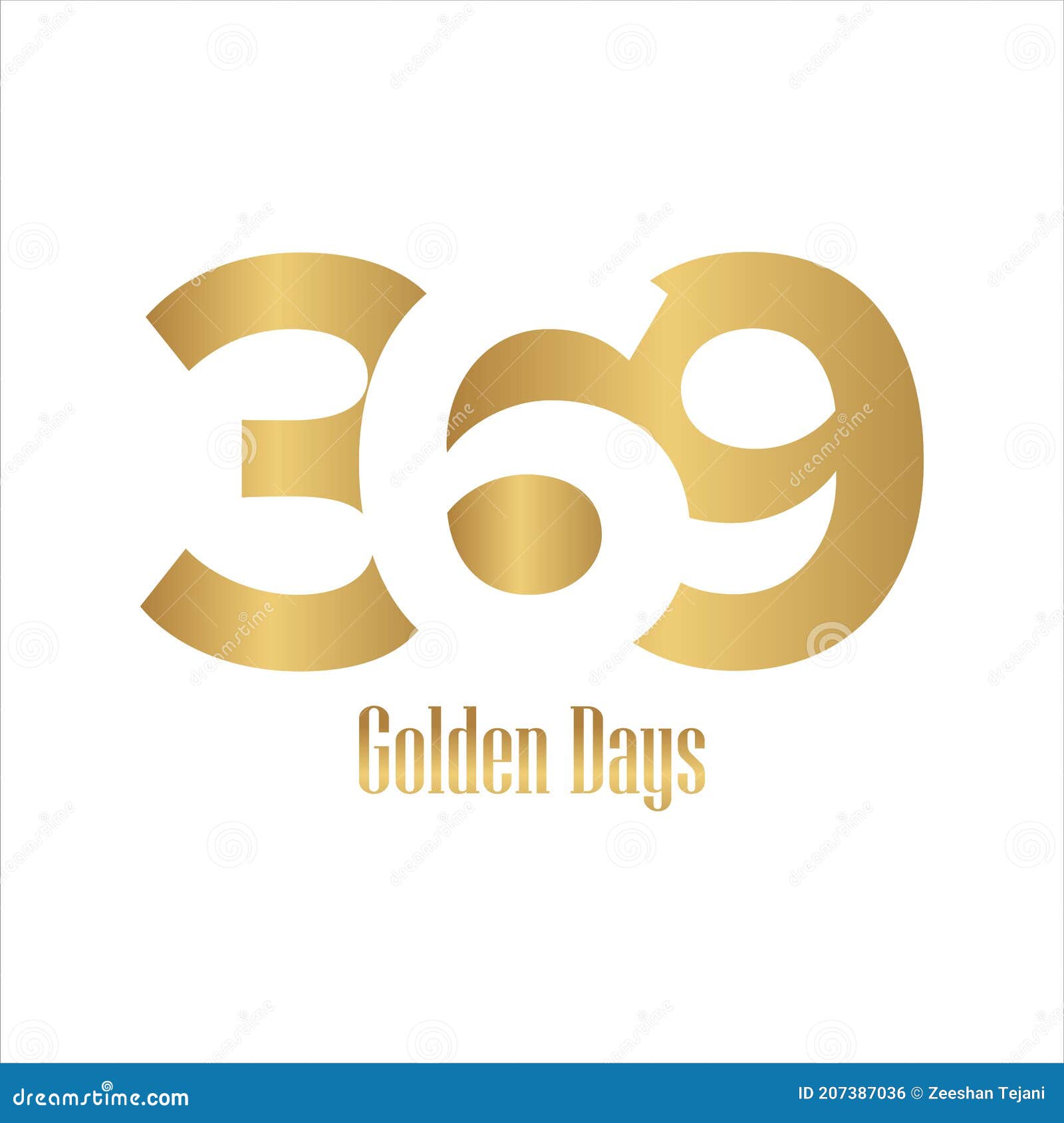 369 Golden Days Lettertype Corporate Logo Design Stock Vector ...