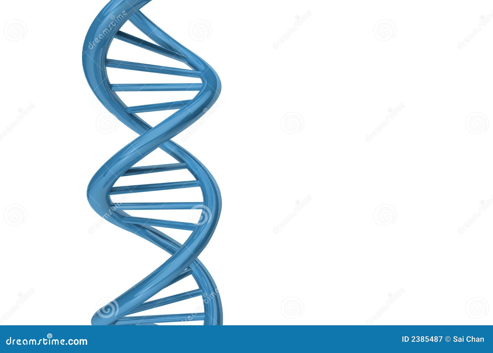 3D übertragen DNA-Strang stock abbildung. Illustration von krebs - 2385487