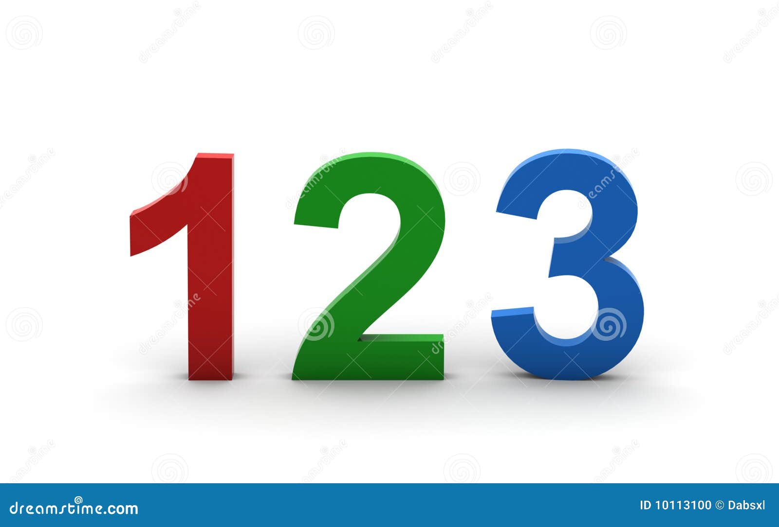3D 123 stock illustration. Illustration of basic, elementary - 10113100