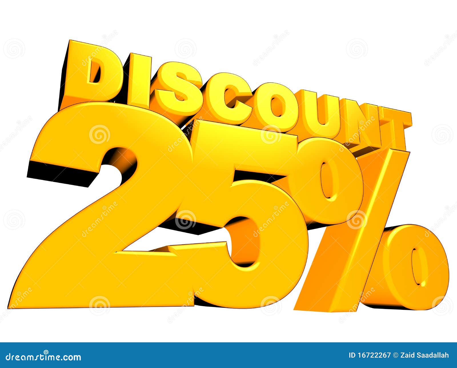 3D 25% Teken Van De Korting Stock Illustratie - Illustration of klant ...