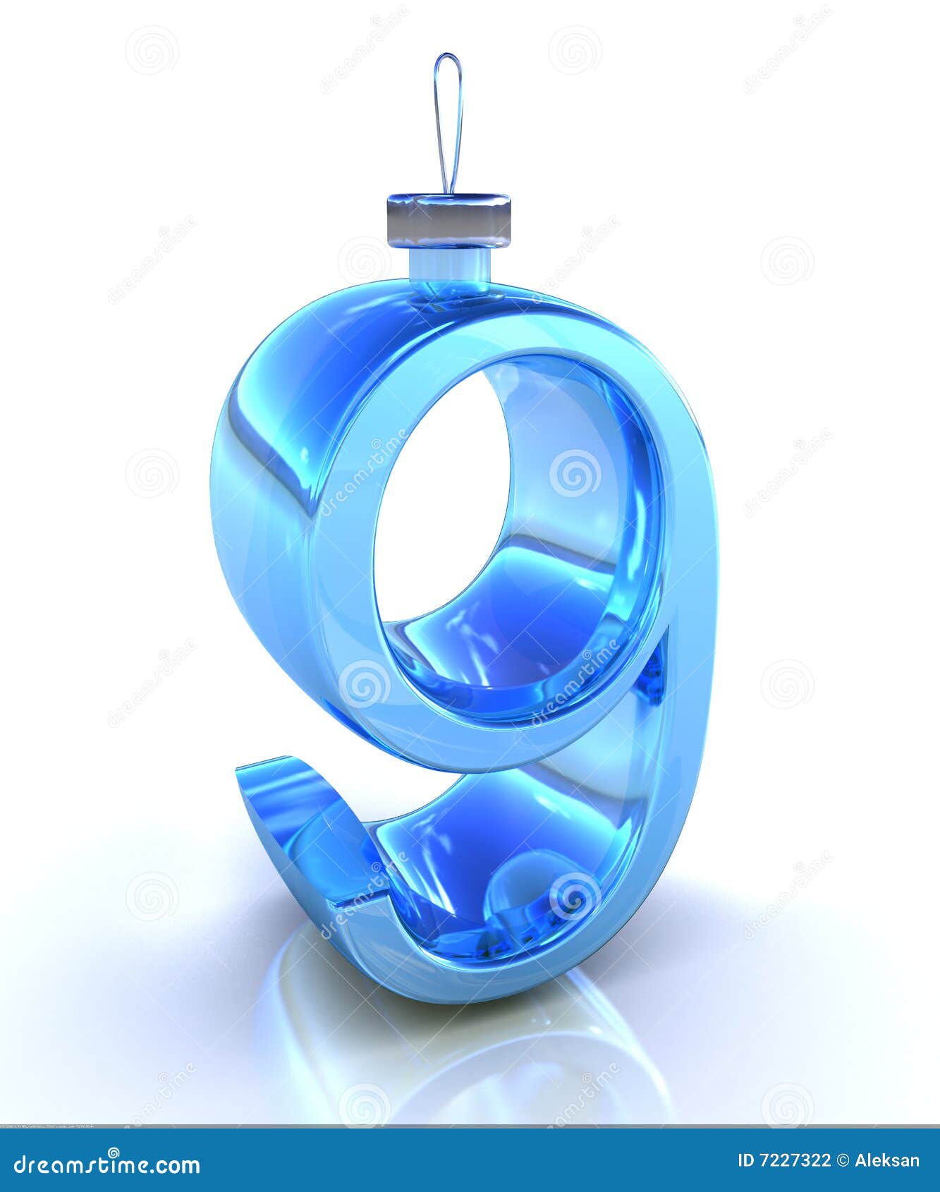 3D 9 Number Like Christmas Toy Stock Illustration - Illustration of ...