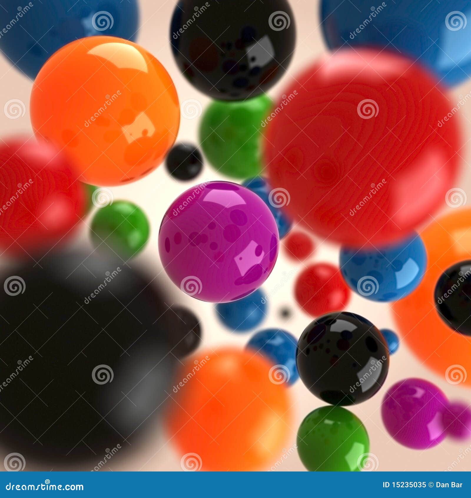 3d Abstract Abstract Background -colorful Balls Stock Illustration ...