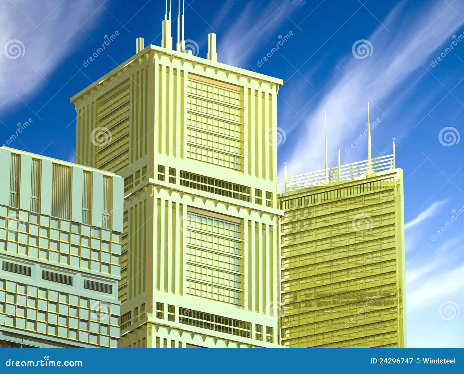 3d Abstract Architecture stock illustration. Illustration of glass ...