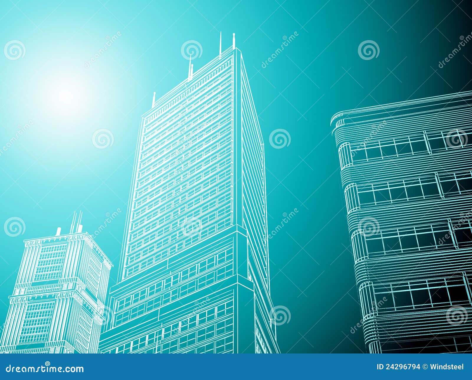 3d Abstract Architecture stock illustration. Illustration of estate ...