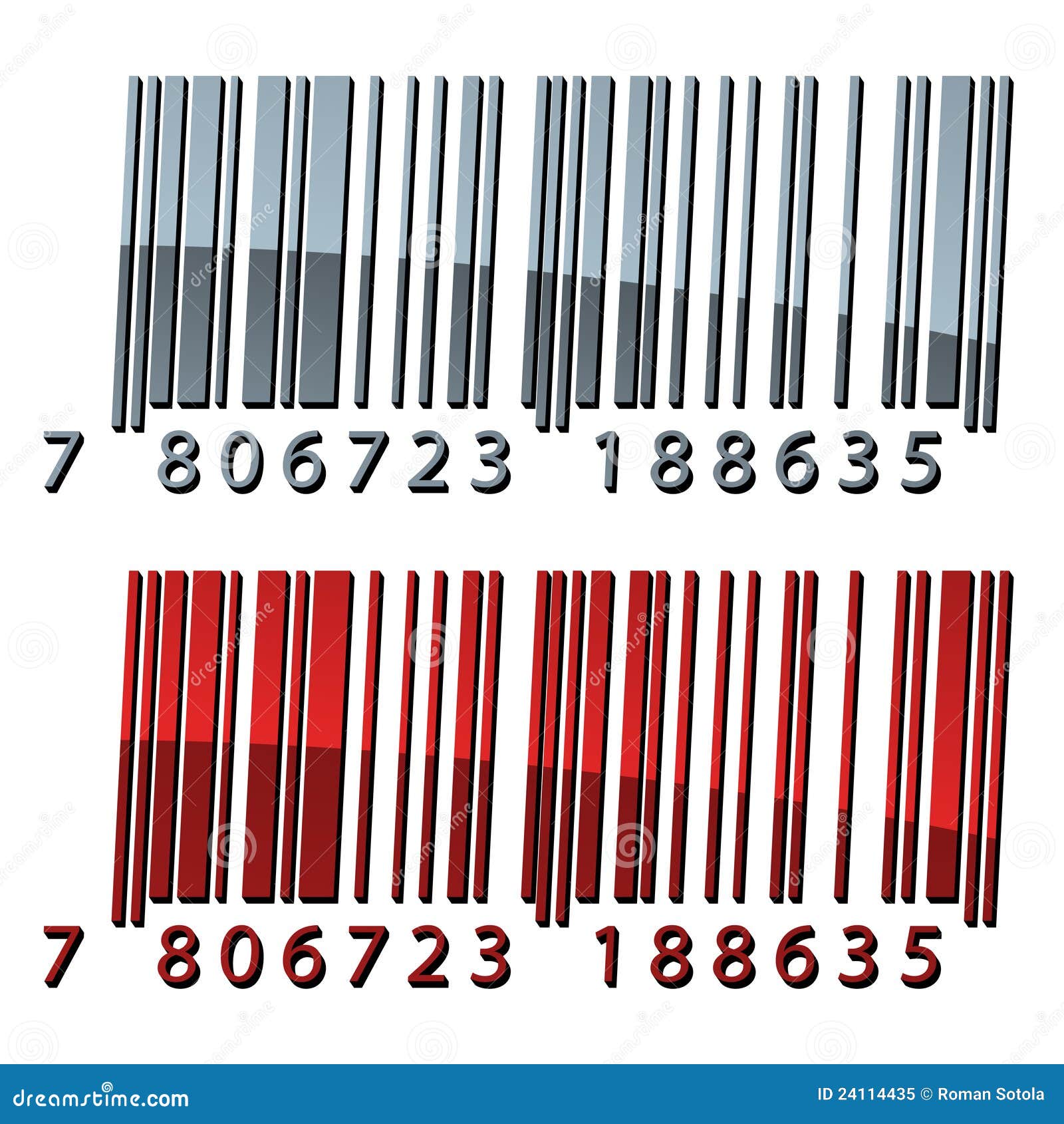 3d abstract barcodes stock vector. Illustration of barcode - 24114435