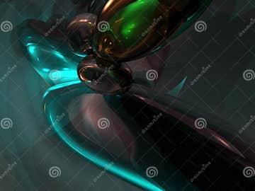 3D Abstract Blue Green Color Render Background Stock Illustration ...