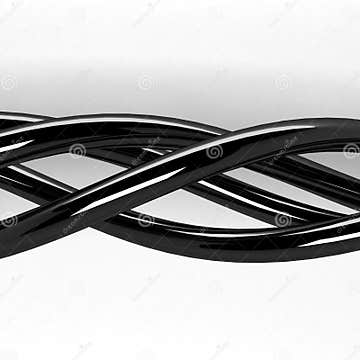 3d the Abstract Chromeplated Intertwining Threads Stock Illustration ...