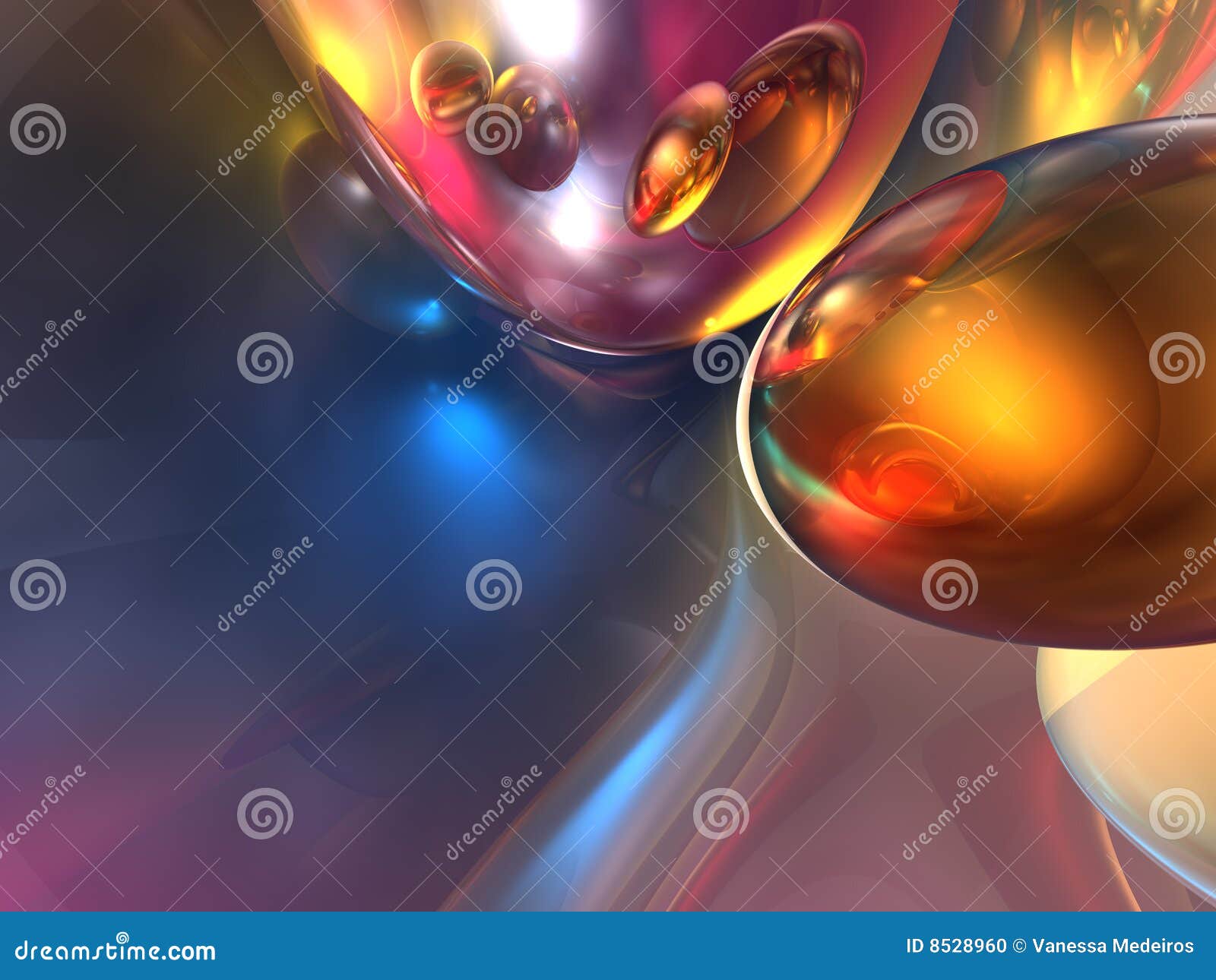 3D Abstract Colorful Shiny Colorful Glossy Render Stock Illustration ...