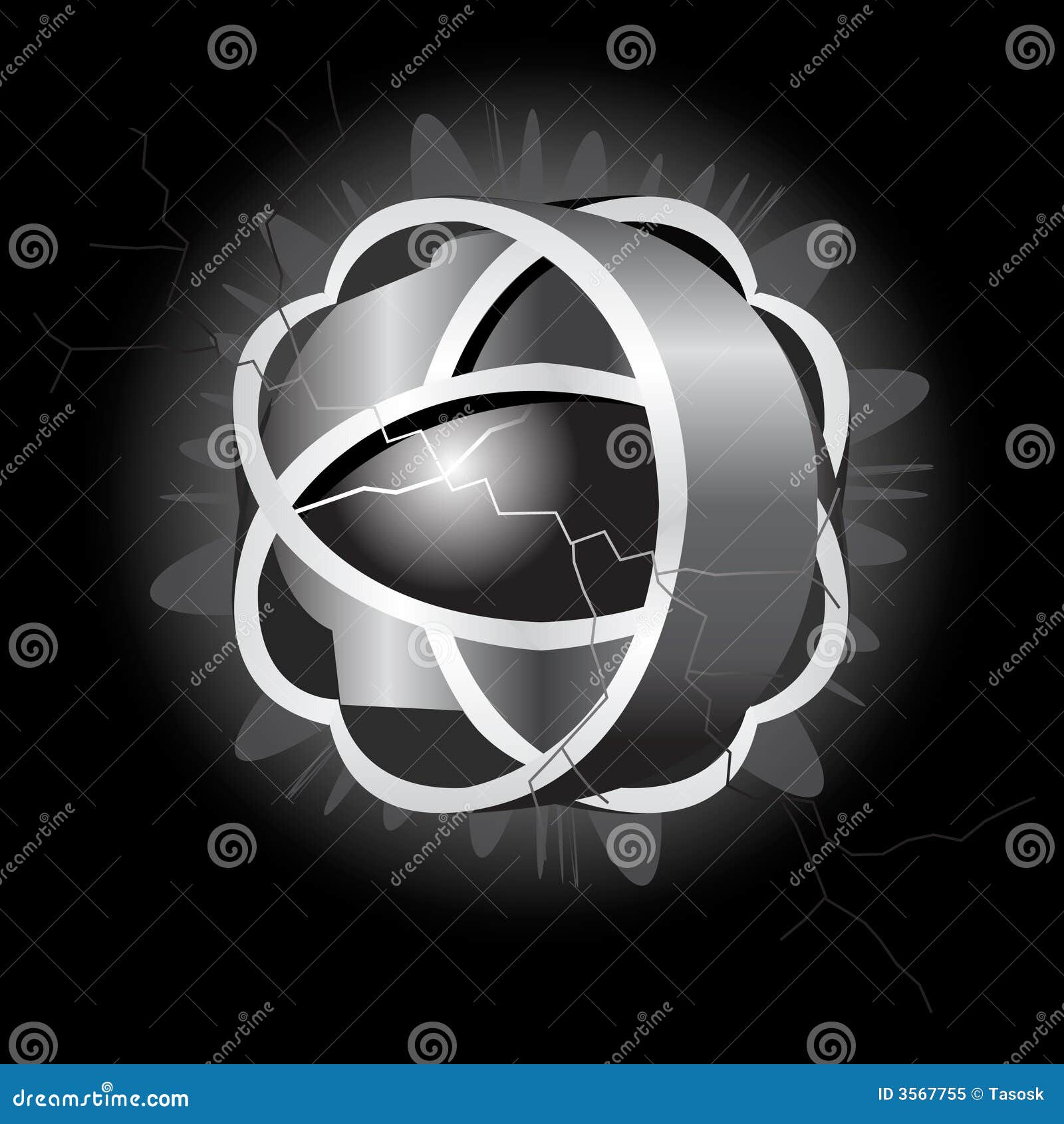 3d abstract core stock vector. Illustration of maze, atomic - 3567755