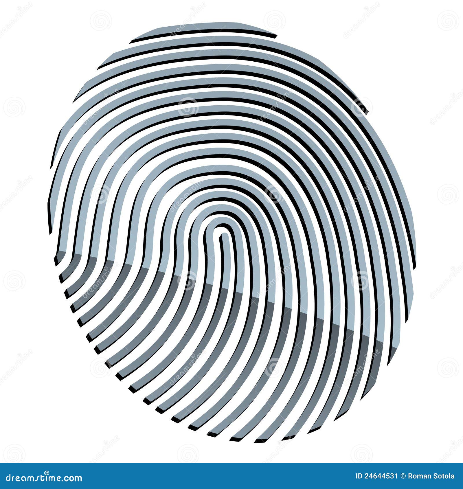 3d abstract fingerprint stock vector. Illustration of evidence - 24644531