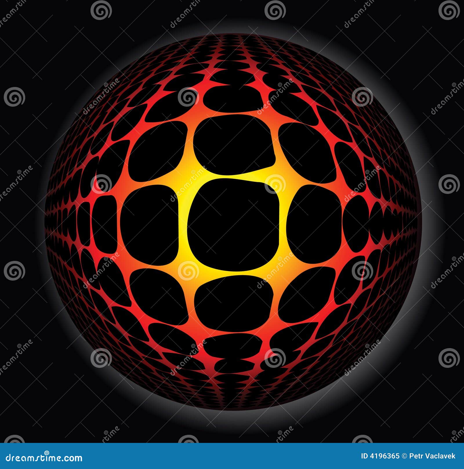3d abstract fireball stock vector. Illustration of abstract - 4196365